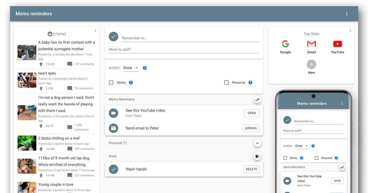 Memo Reminders - Simple, yet powerful reminders